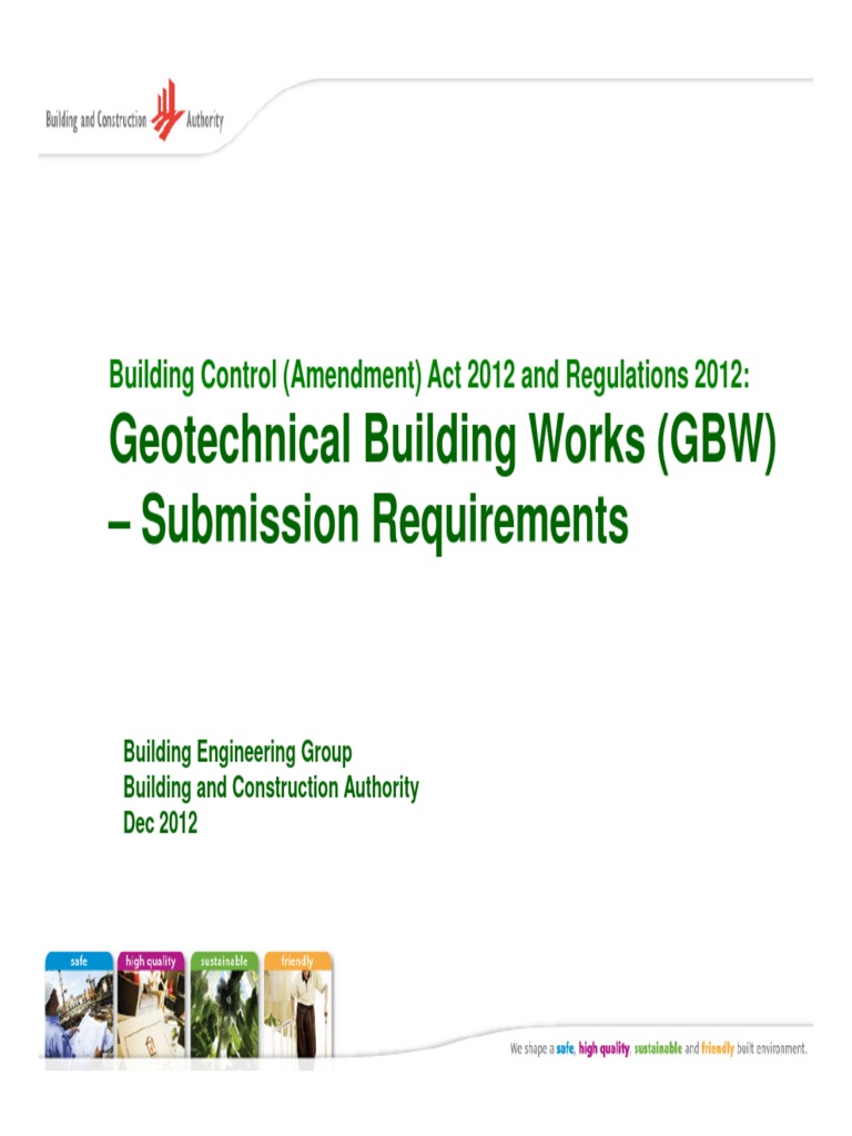 GBW Requirements | PDF | Geotechnical Engineering | Deep Foundation