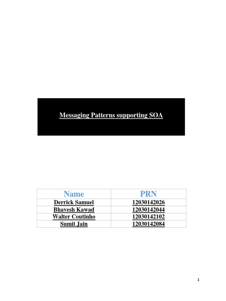 Messaging Patterns In Soa Pdf Message Passing Component Based Software Engineering