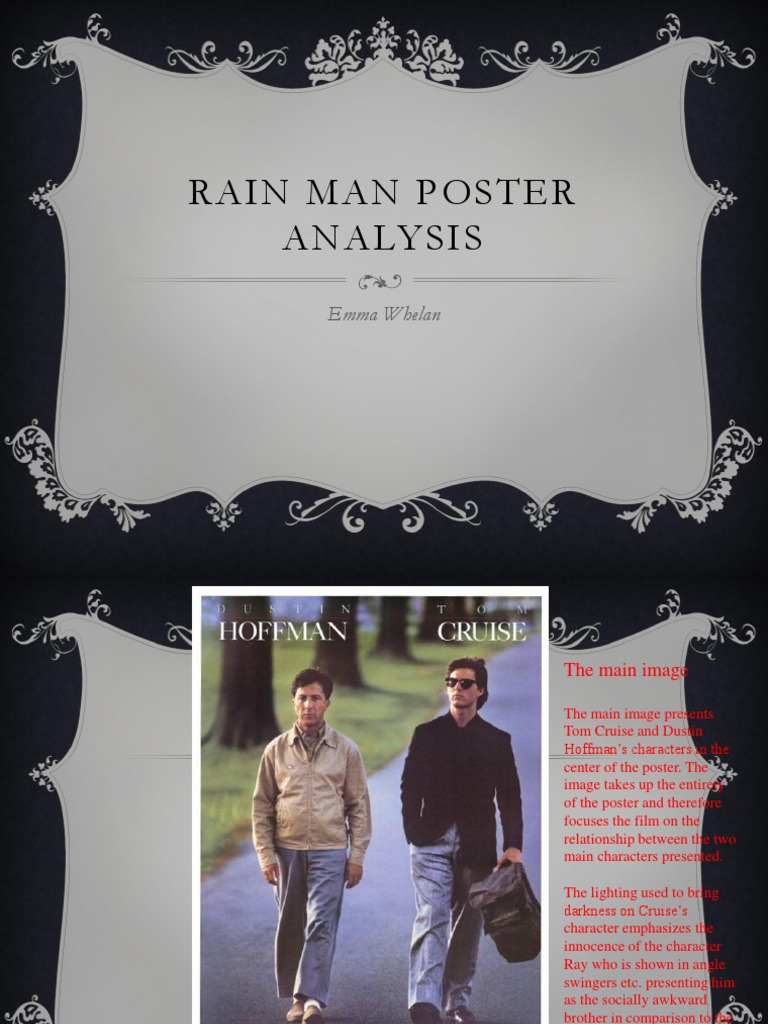 Rain Man Poster Analysis | PDF