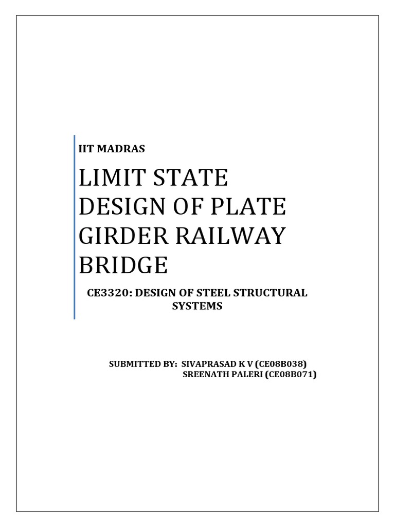 Plate Girder Design | PDF | Bending | Buckling