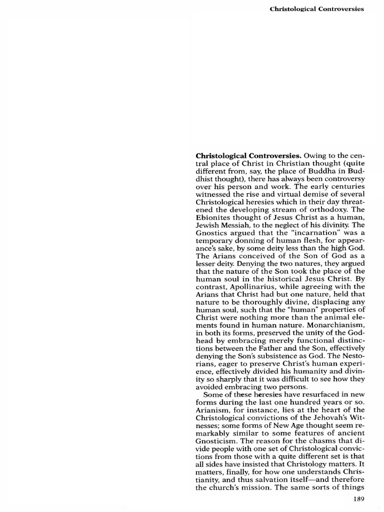 Christological Controversies Explained | PDF | Christology | Jesus
