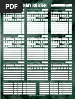 Warhammer 40k Army Roster Template | PDF | Military Vehicles | Military