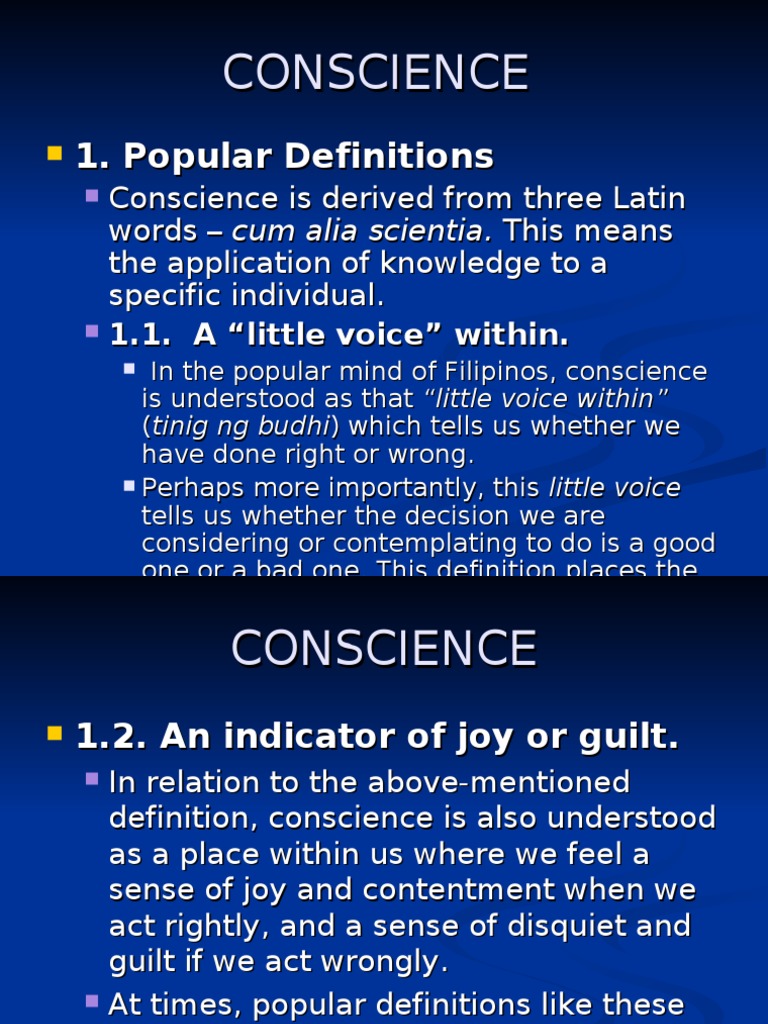 Conscience Essential Definition | PDF | Conscience | Good And Evil