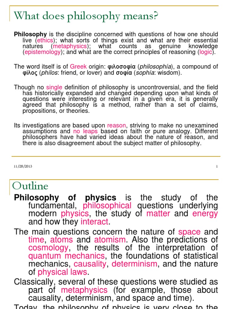 What Does Philosophy Means?: Ethics Metaphysics Epistemology Logic ...