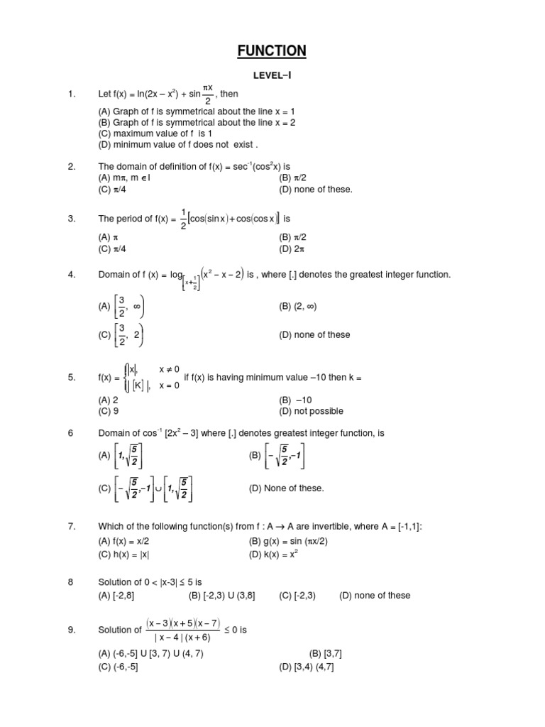 Functions II | PDF | Function (Mathematics) | Trigonometric Functions