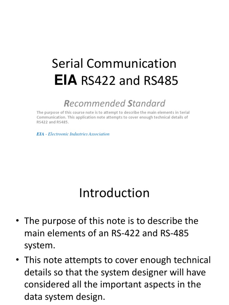 RS422 and RS485 Communication Guide | PDF | Digital Electronics | Data ...