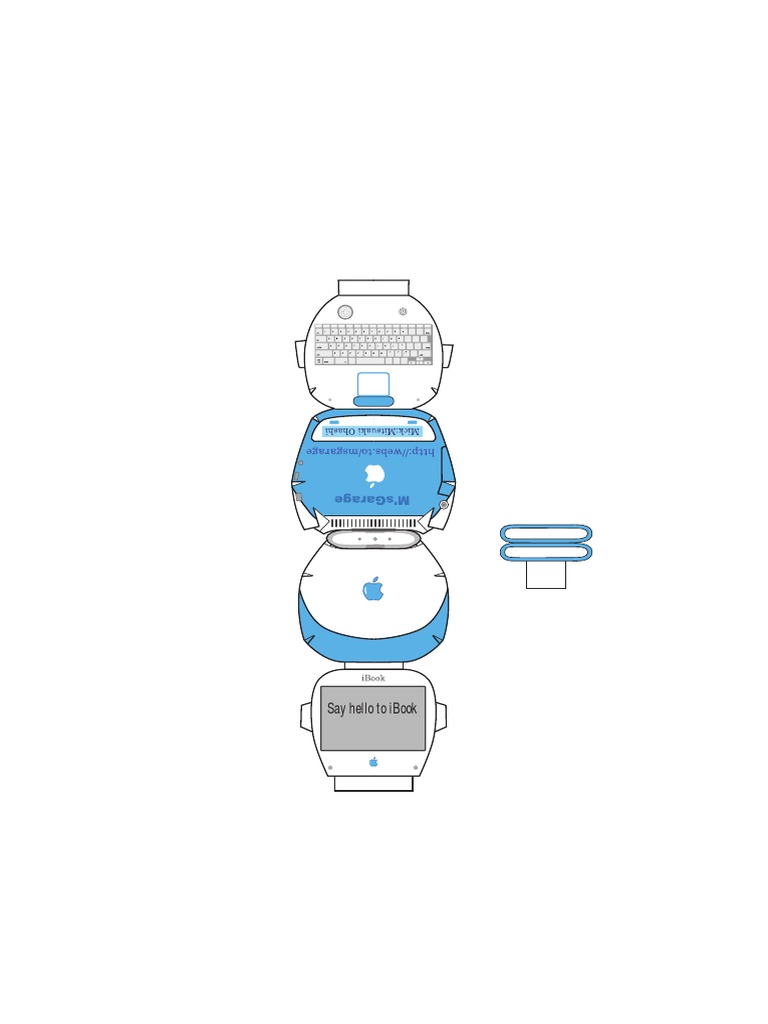 iBook Clamshell Papercraft