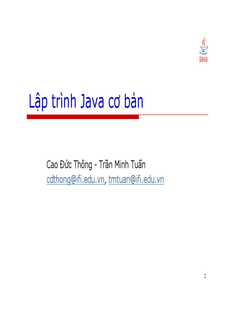Lap Trinh Java Coban | PDF