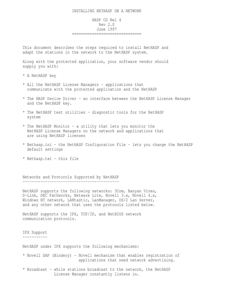 Nethasp | PDF | Firewall (Computing) | Port (Computer Networking)