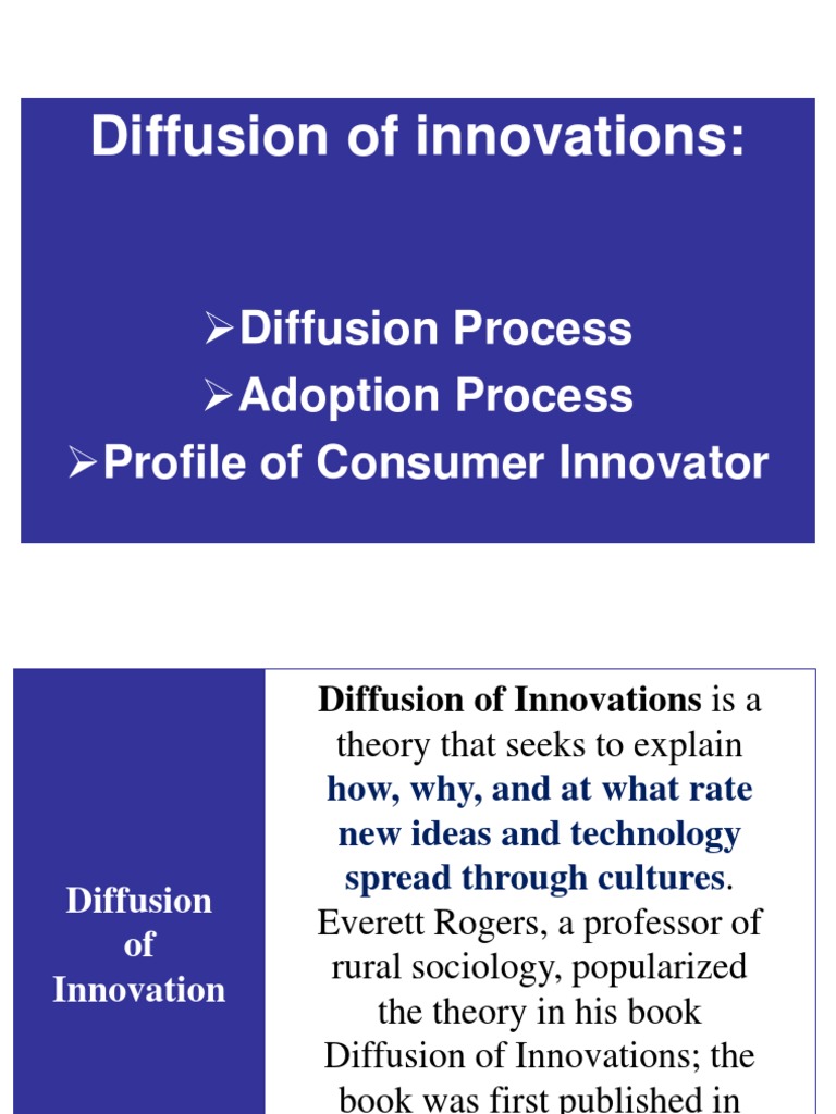 Diffusion of Innovation | Download Free PDF | Innovation | Communication