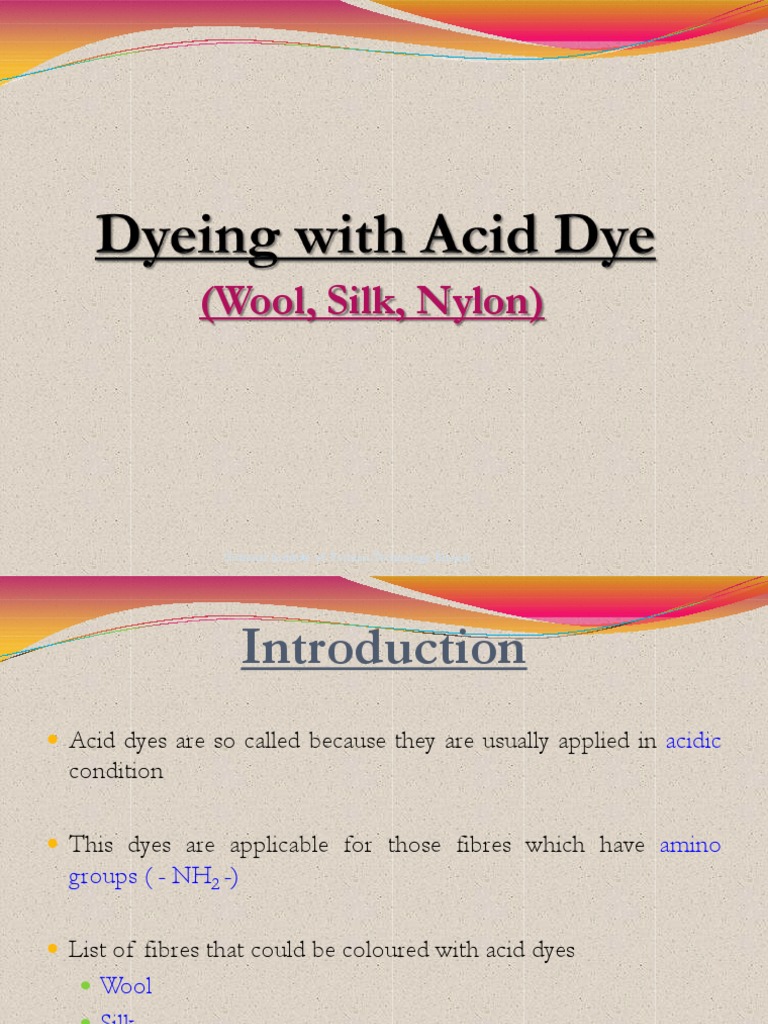 Acid Dye | Dye | Salt (Chemistry)