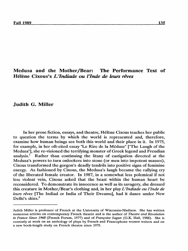 Medusa and The Mother, Bear | PDF