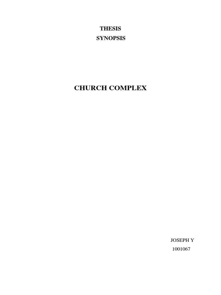 Church Complex: Thesis Synopsis | PDF