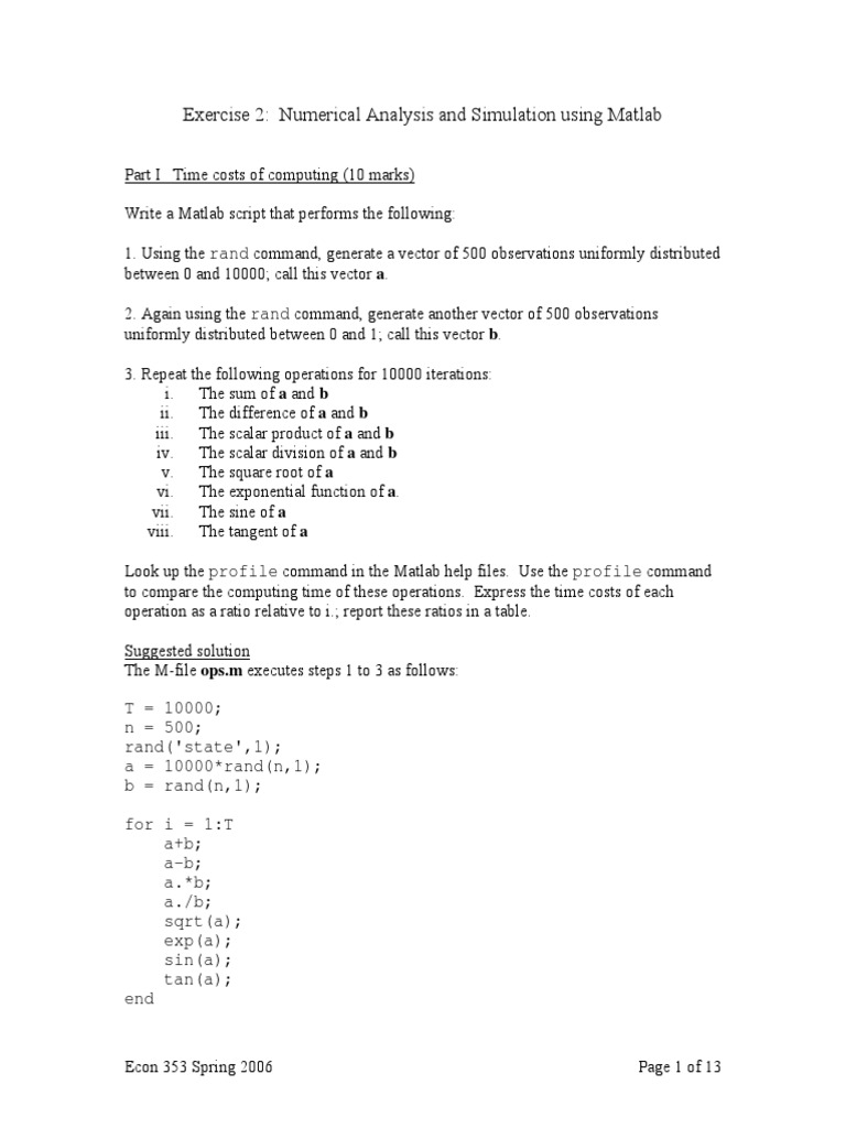 Ex 2 Solution | PDF | Errors And Residuals | Estimator