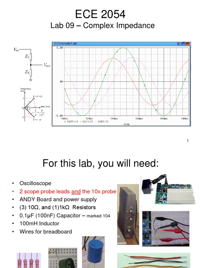 Lab 09 - Complex Impedance | PDF | Electrical Impedance | Inductor