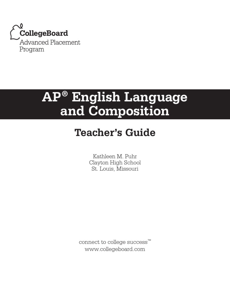 Ap07 Englang Teachersguide | PDF | Advanced Placement | Curriculum