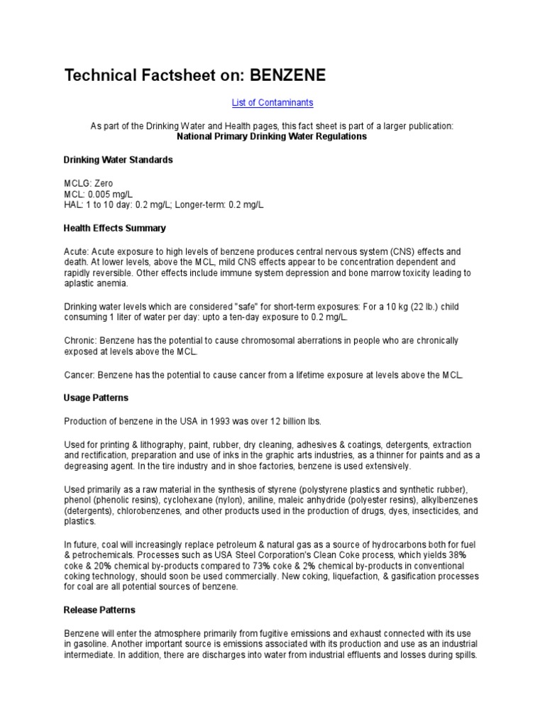 Benzene | PDF | Benzene | Coke (Fuel)