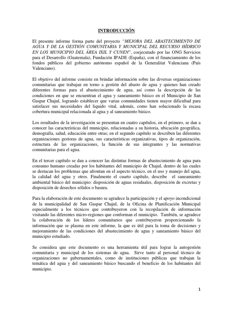 Caracterización del Municipio de San Gaspar Chajul: Su Historia ...