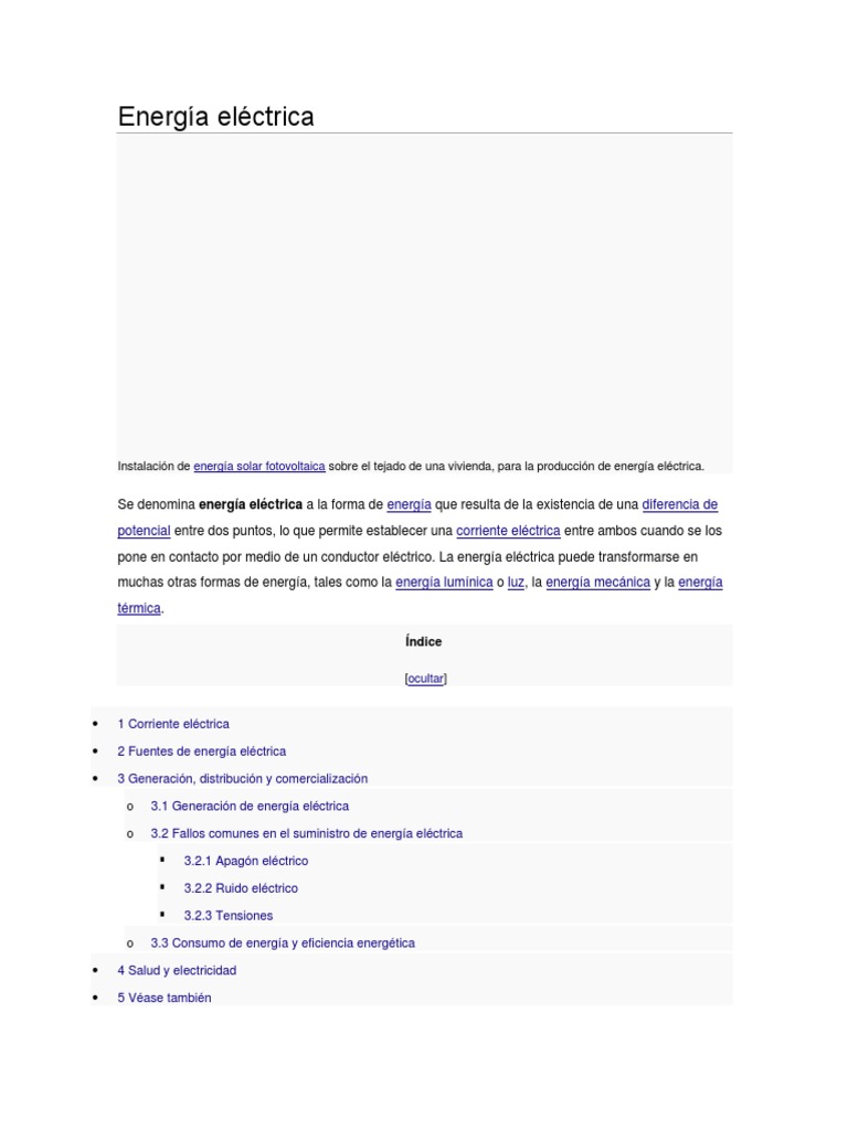 Energía Eléctrica | PDF | Electricidad | Electromagnetismo
