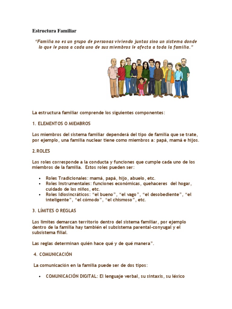 Estructura Familiar | PDF | Familia | Vejez