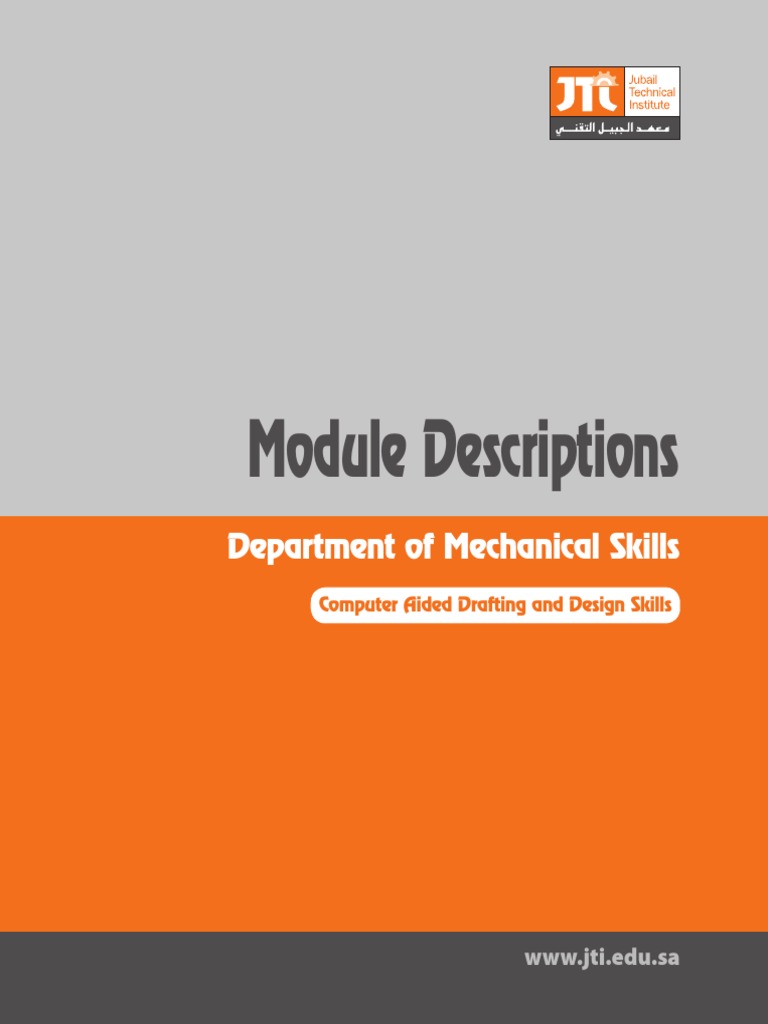 Module Descriptions: Department of Mechanical Skills | PDF | Computer ...