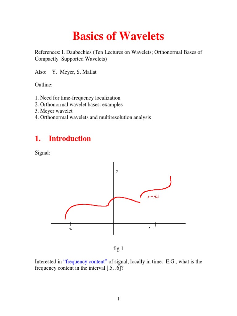 Wavelets | Download Free PDF | Wavelet | Fourier Transform