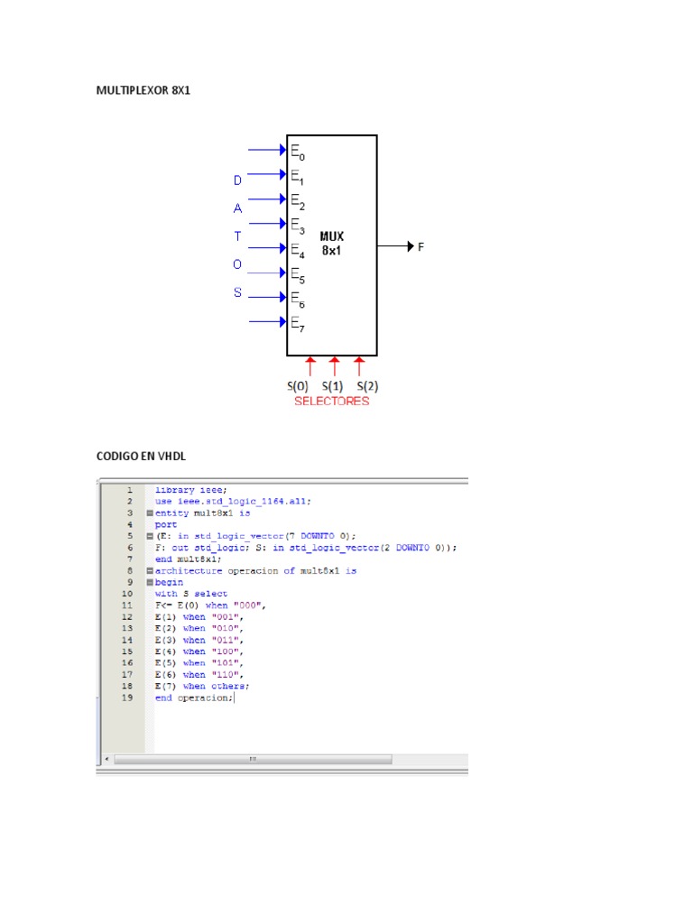 Multiplexor 8X1 | PDF
