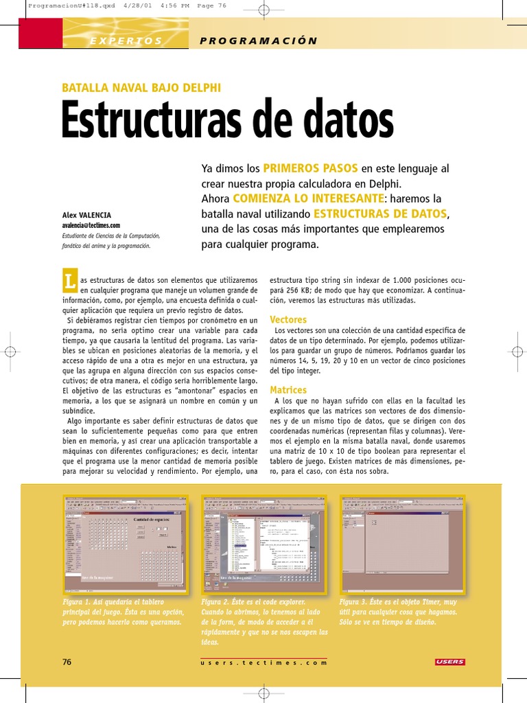 Manual Estructuras de Datos en Delphi | PDF | Programa de computadora | Programación