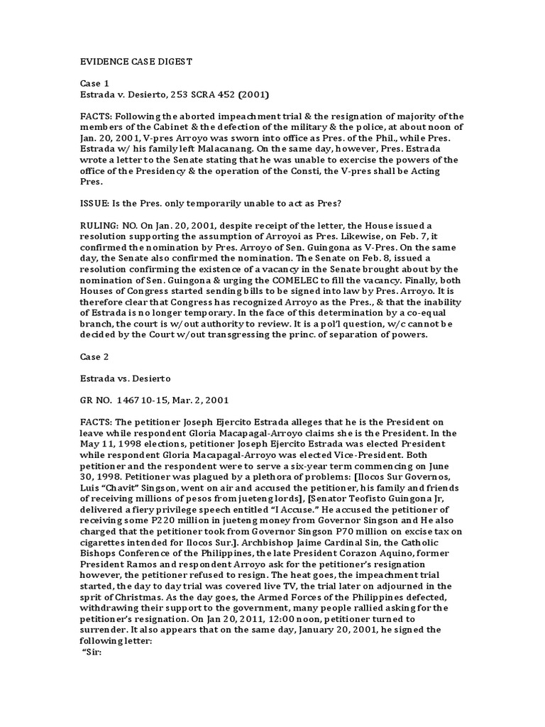 Evidence Cases | PDF