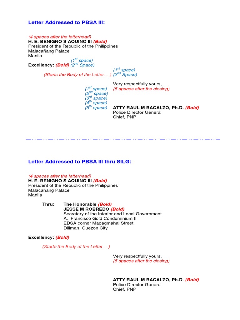 Letter Format | PDF | Metro Manila | Philippines