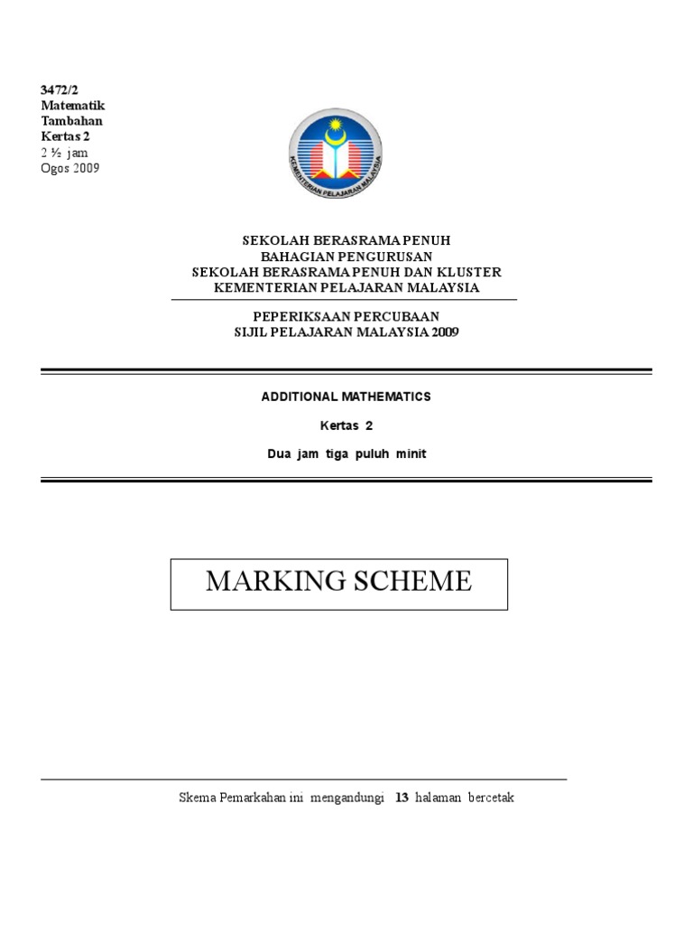 Ms Addm Paper2 Trial SPM 09 | PDF