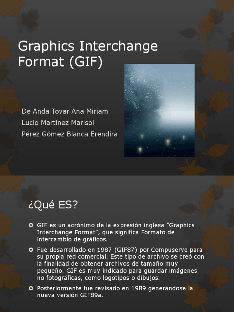 Explicación detallada del formato de archivo gráfico GIF (Graphics Interchange Format) | PDF ...