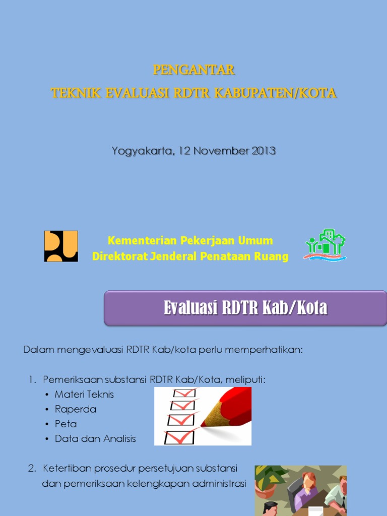 Evaluasi RDTR Diy | PDF