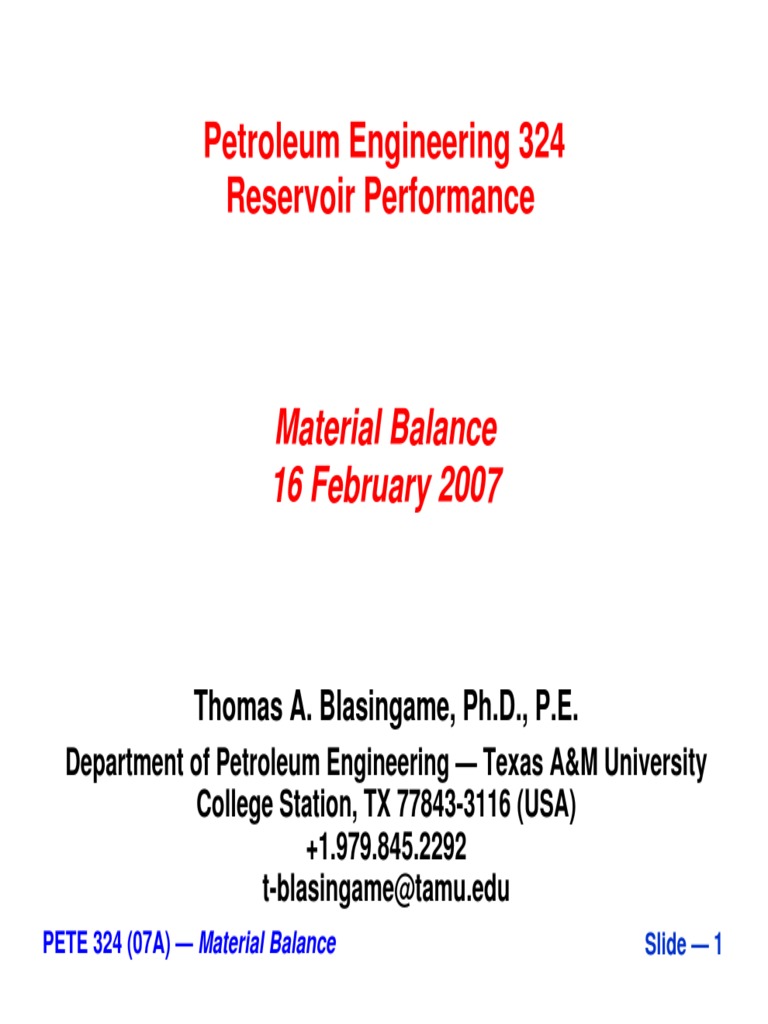 Lec Material Balance | PDF | Teaching Methods & Materials