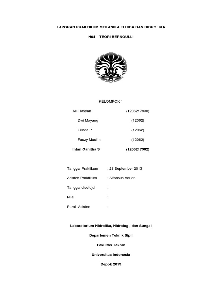 Laporan Praktikum Mekflu h04 | PDF