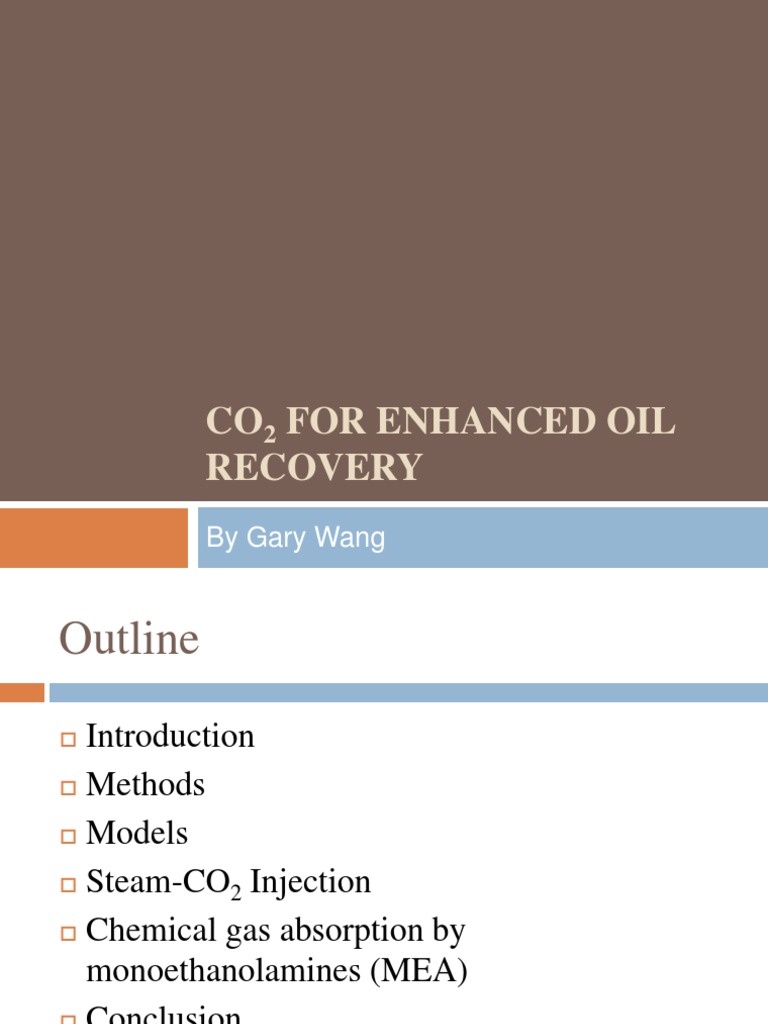 CO2 Utilization in Enhanced Oil Recovery | PDF | Technology & Engineering