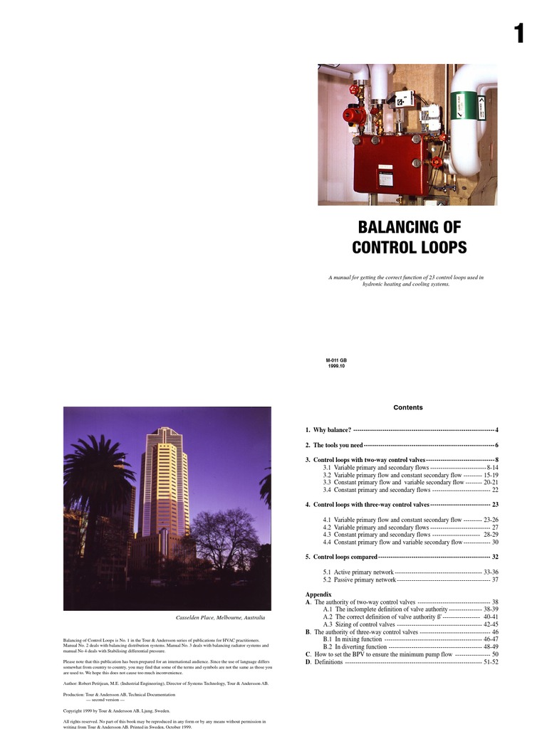 Balancing of Control Loops | PDF | Valve | Hvac