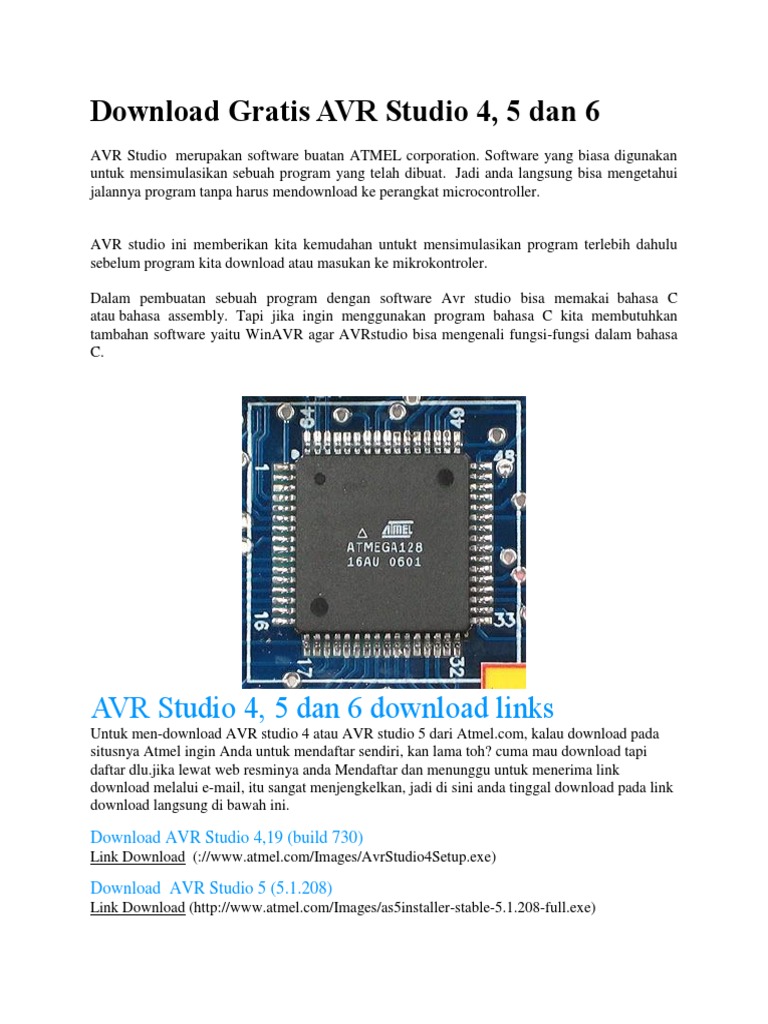 Gratis AVR Studio 4, 5 & 6 | PDF | Karier & Perkembangan