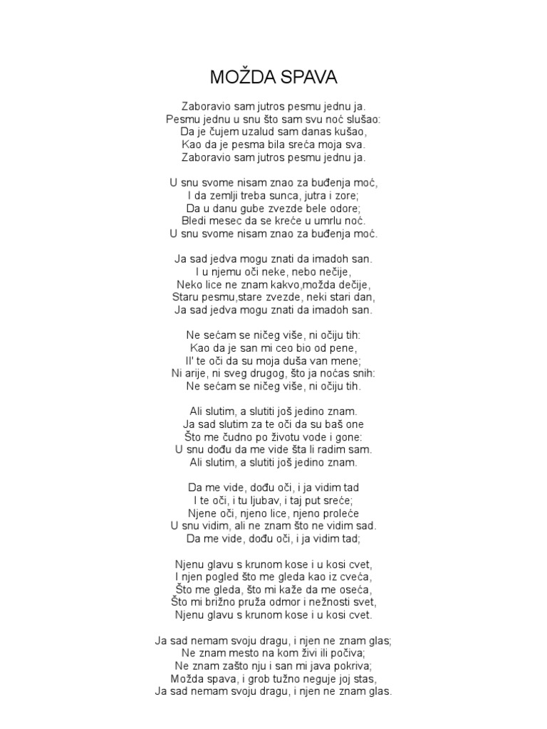 DIS Mozda Spava | PDF