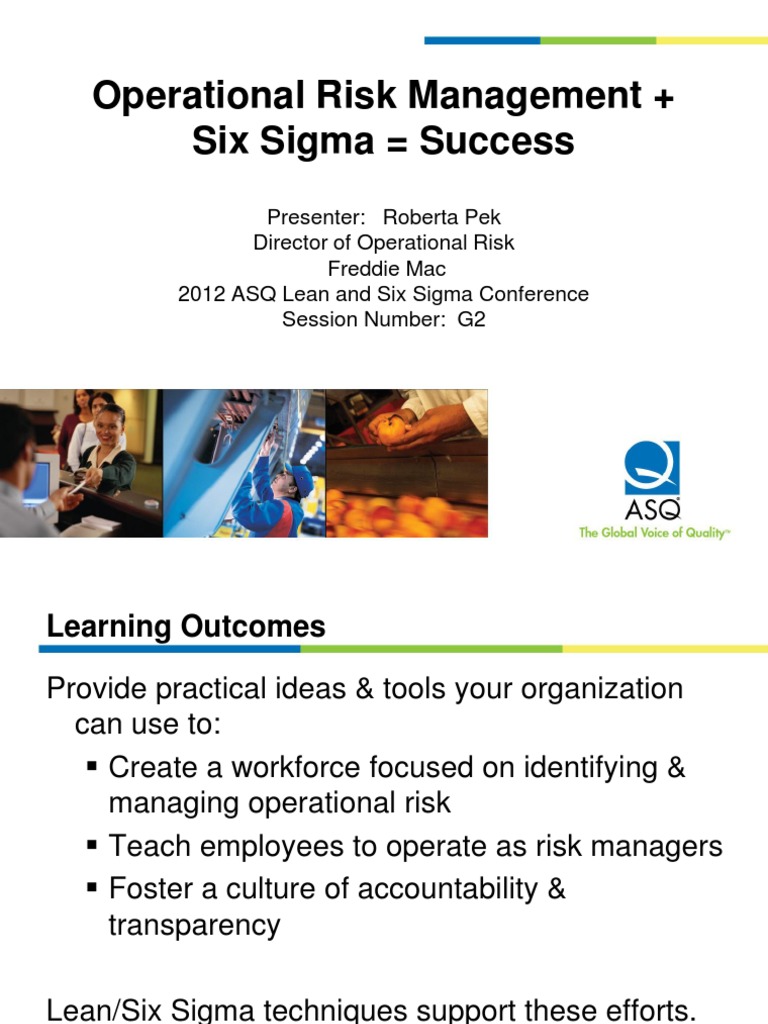 Six Sigma in Operational Risk Management | PDF | Risk | Risk Management