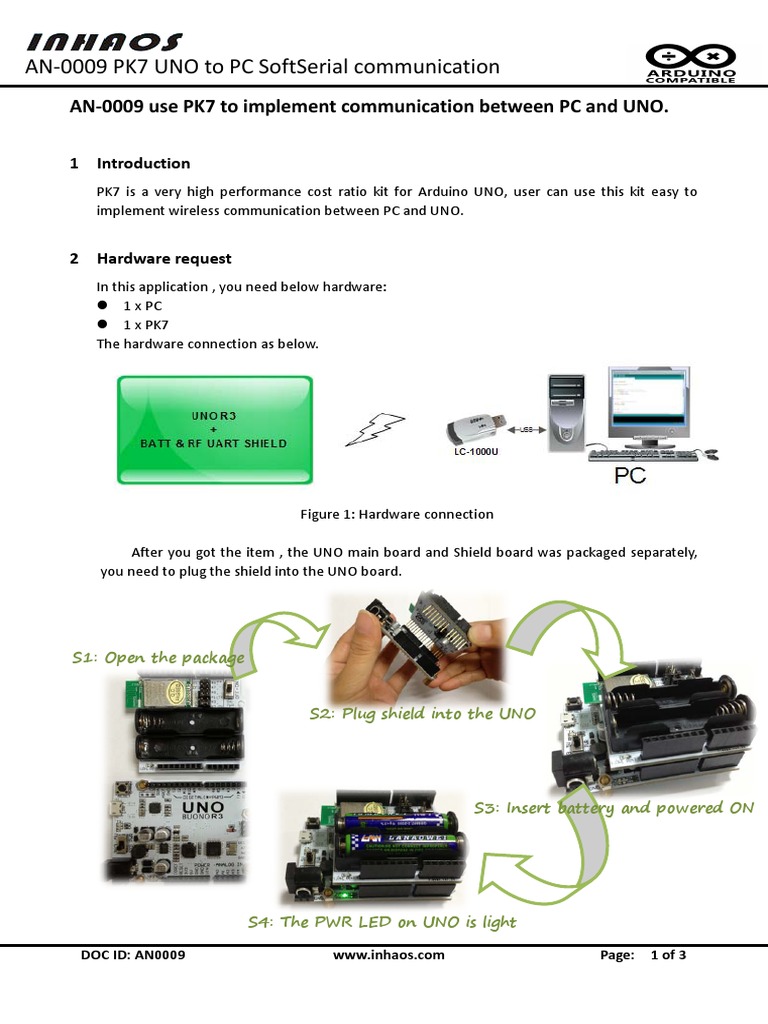 Wireless Communication With Arduino Uno Board | PDF | Arduino | Usb