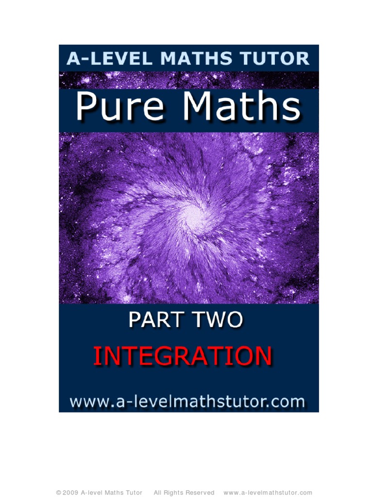E-Book 'Pure Maths Part Two - Integration' From A-Level Maths Tutor ...