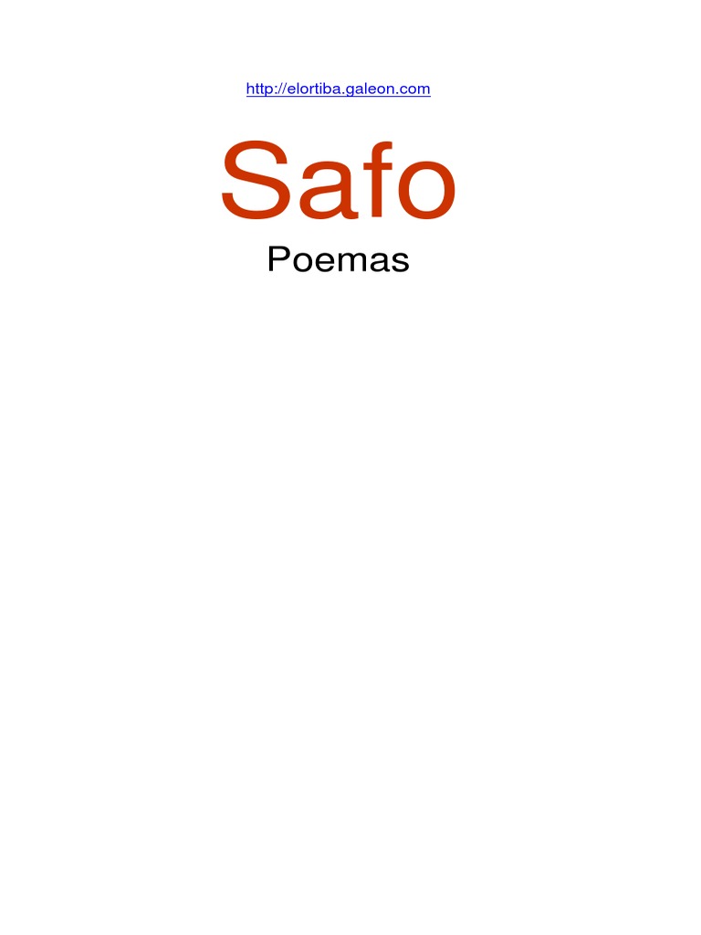 Safo - Poemas (Bilingue) | PDF | Poesía | Metro (poesía)