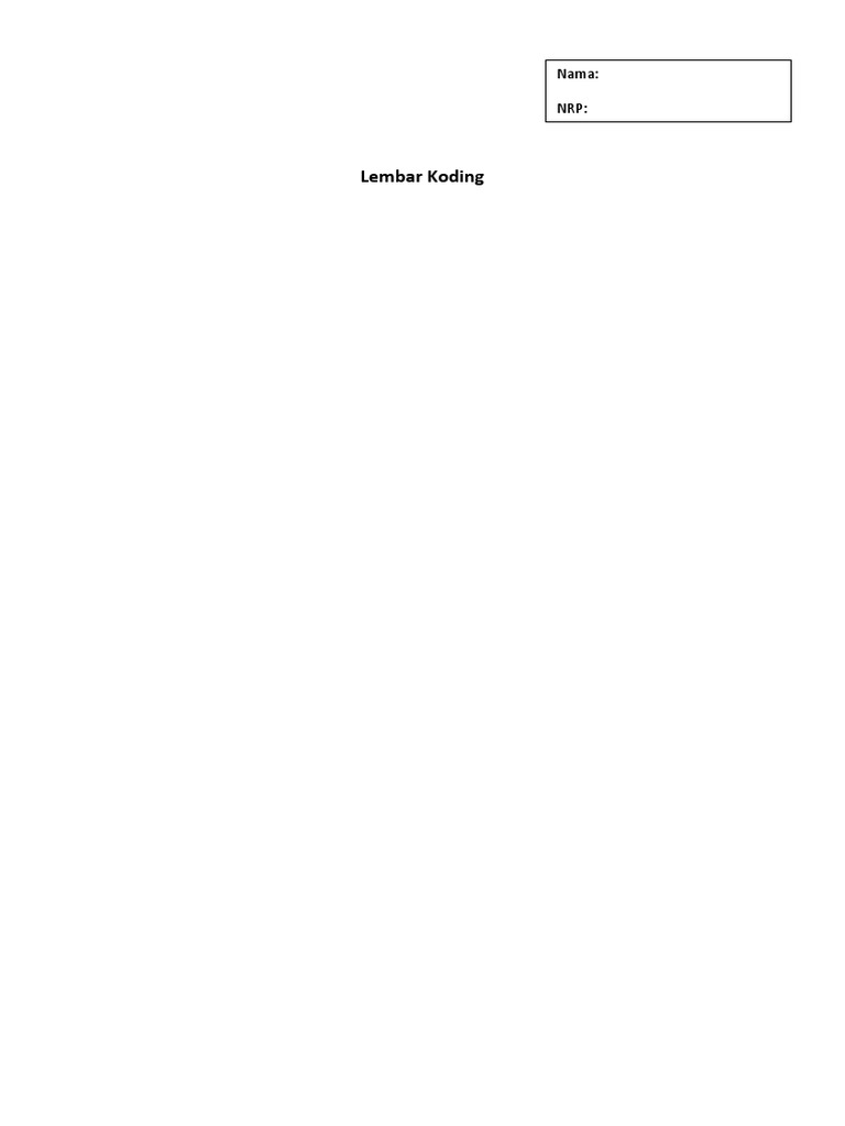 Lembar Koding | PDF