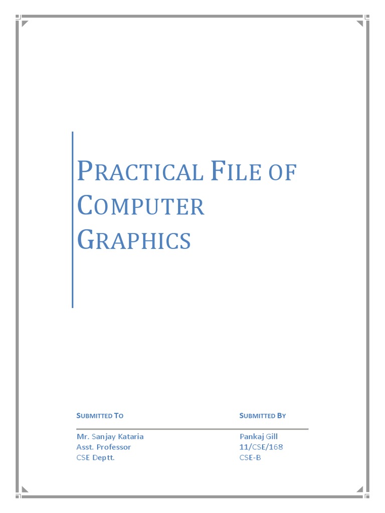 Practical File of Computer Graphics | PDF | Elementary Geometry | Space