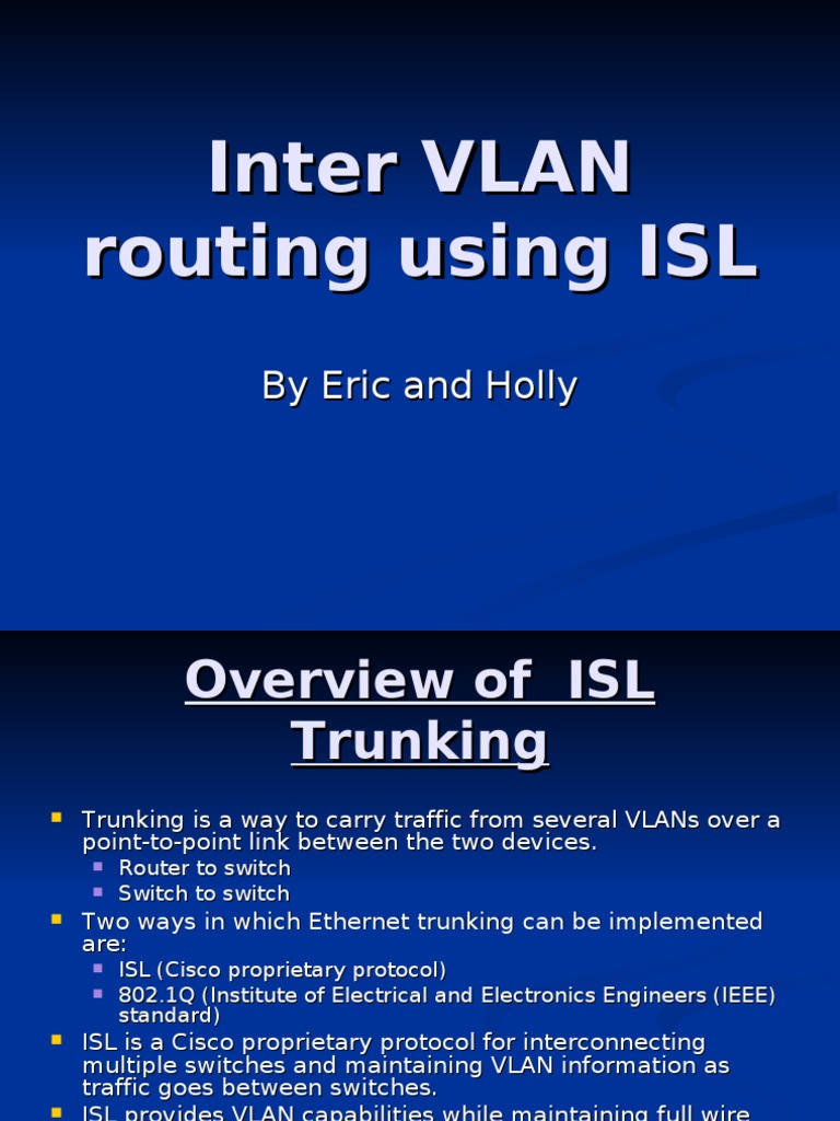 ISL Trunking for Network Engineers | PDF | Network Architecture ...