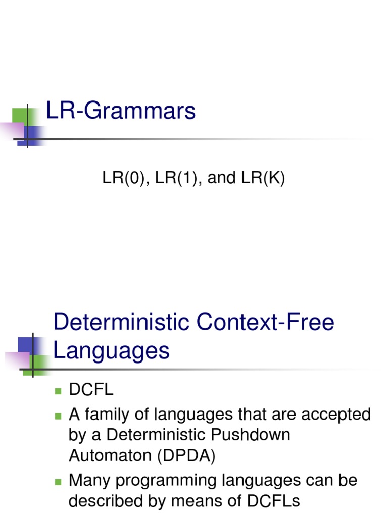 LR Grammars | PDF | Metalogic | Logic