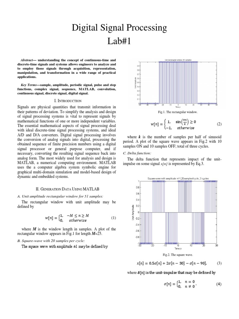 Continuous-Time and Discrete-Time Signals | PDF | Signal (Electrical Engineering) | Digital ...