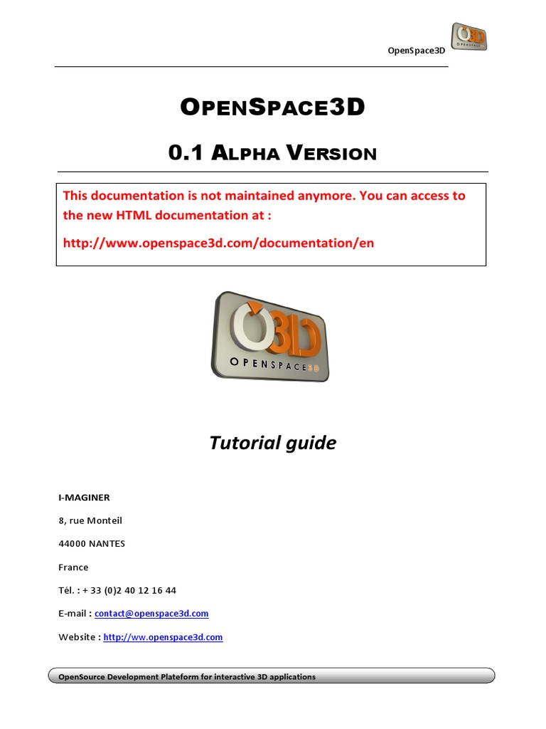 OpenSpace3D Documentation | PDF | 3 D Computer Graphics | File Transfer Protocol