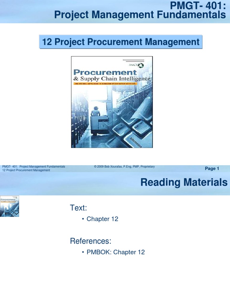 PMGT401-12 Project Procurement Management-04 | PDF | Request For Proposal | Procurement